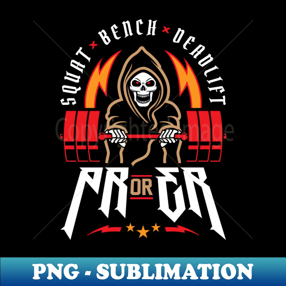 PR or ER - Squat Bench Deadlift Gym Reaper Funny Gym Ego Lif | Inspire ...