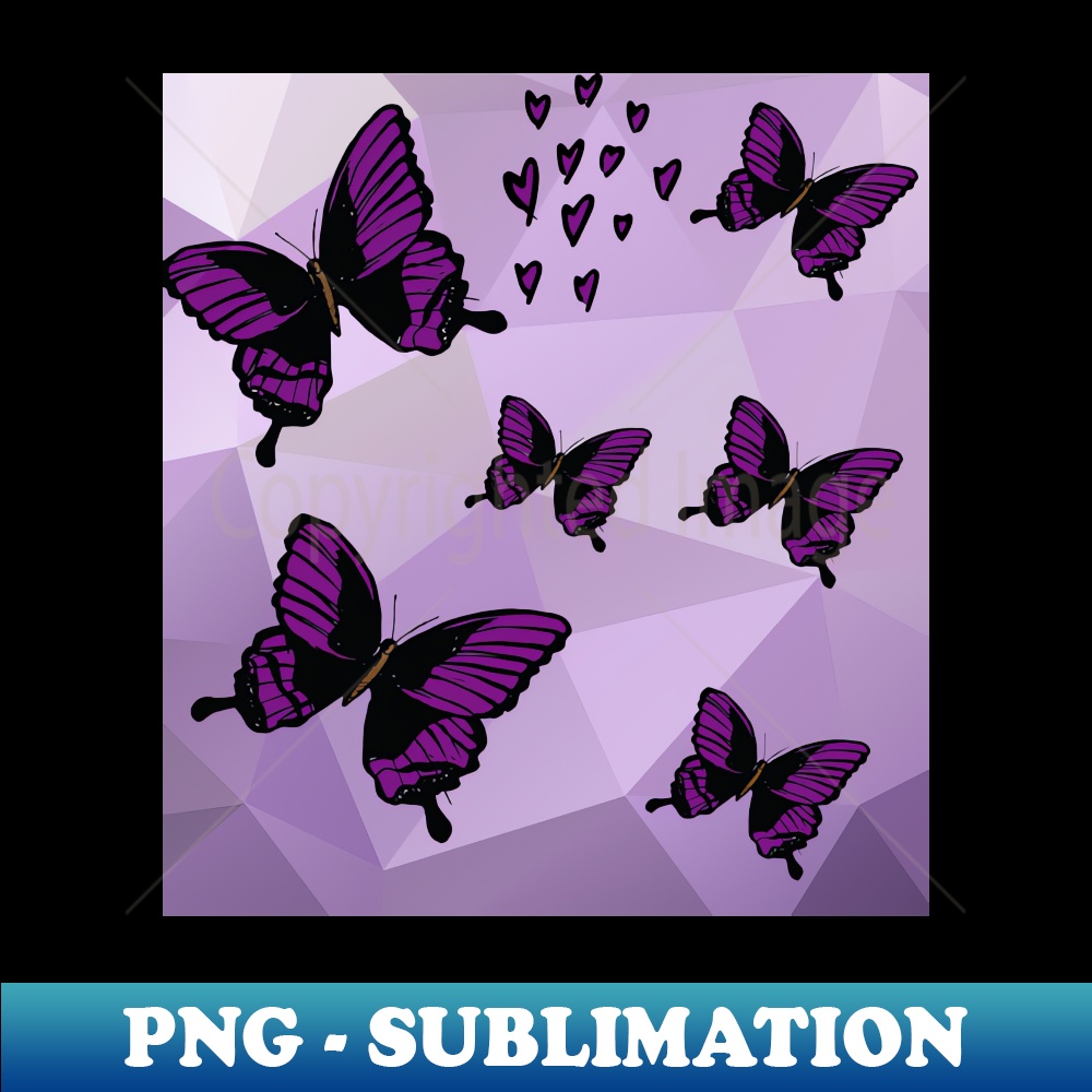 Purple butterflies - Unique Sublimation PNG Download - Trans - Inspire ...