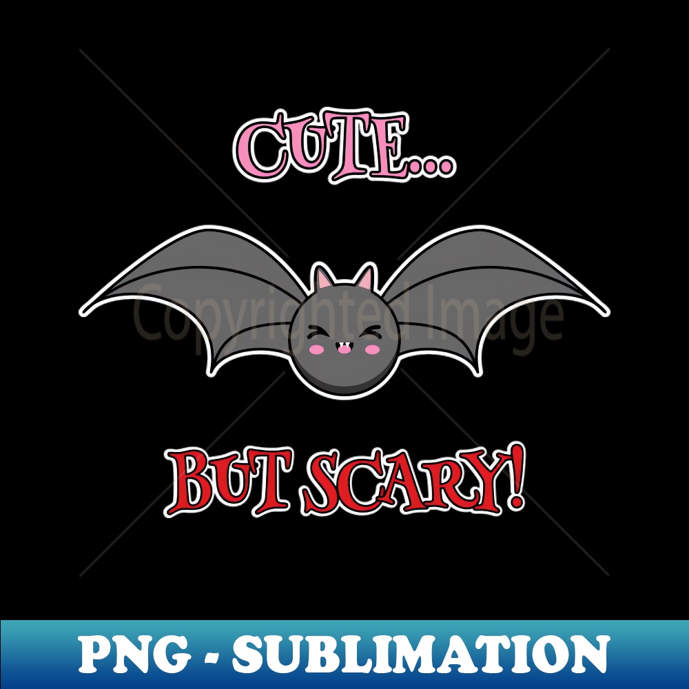 Cute but Scary Bat - PNG Transparent Sublimation Design - Fa - Inspire ...