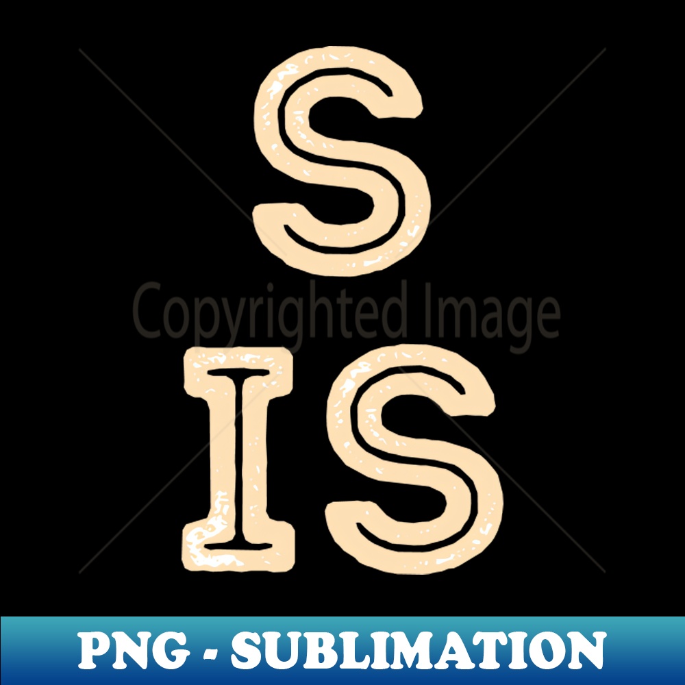 Rustic Capital Letters Word SIS in Cream - Instant Sublimati | Inspire ...