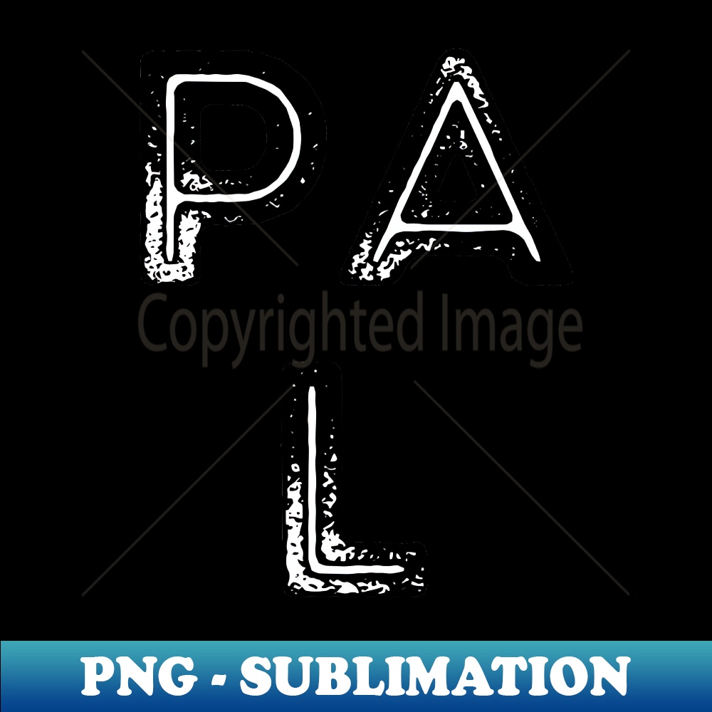 Black and White Rustic Retro Capital Letters Word PAL - Mode | Inspire ...