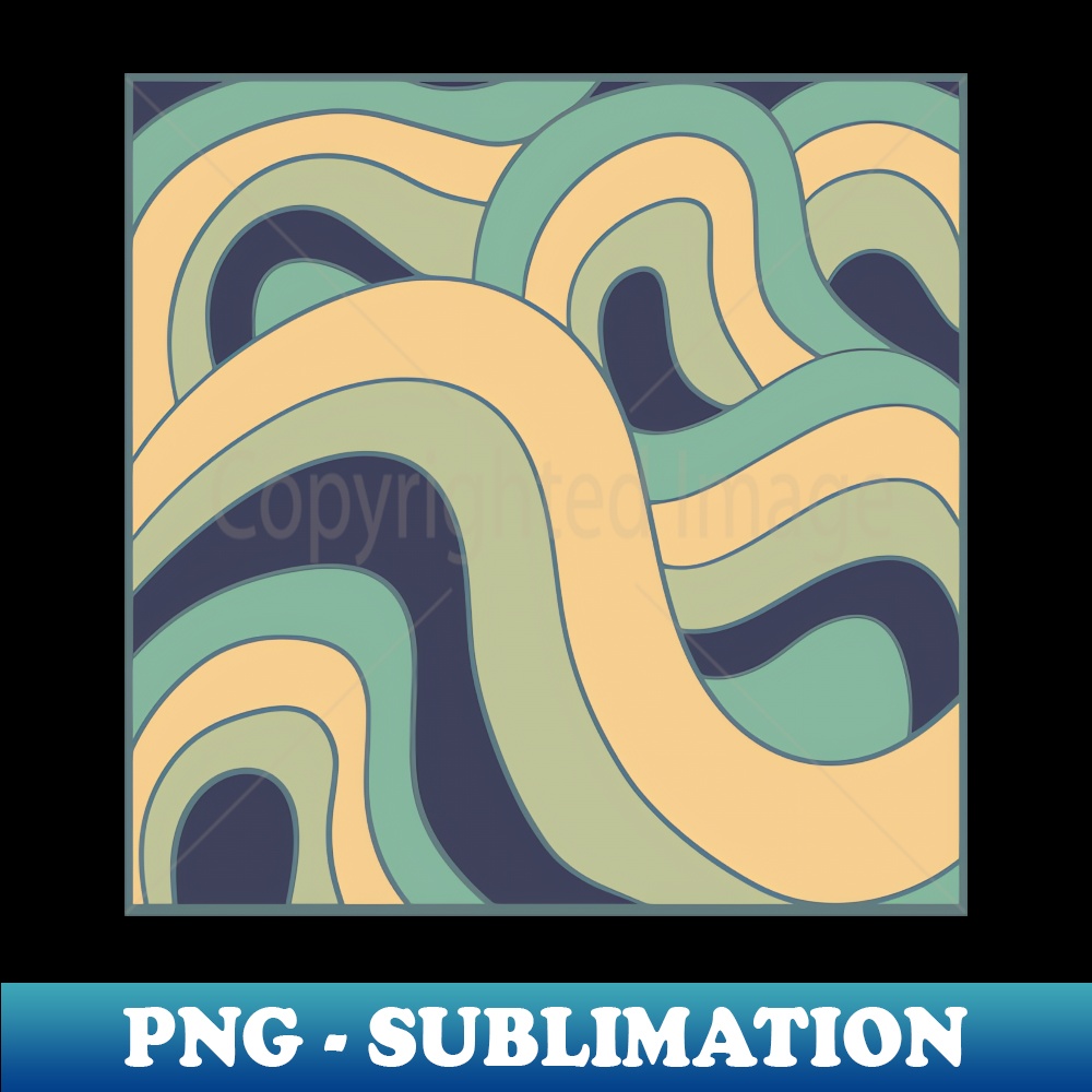 Blue Green Rainbow Waves - Signature Sublimation PNG File - | Inspire ...