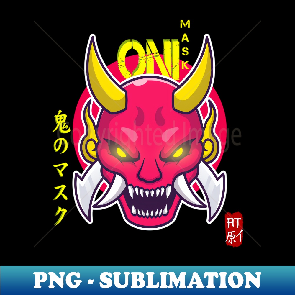 Japanese Oni Mask Chibi - PNG Transparent Digital Download F | Inspire ...
