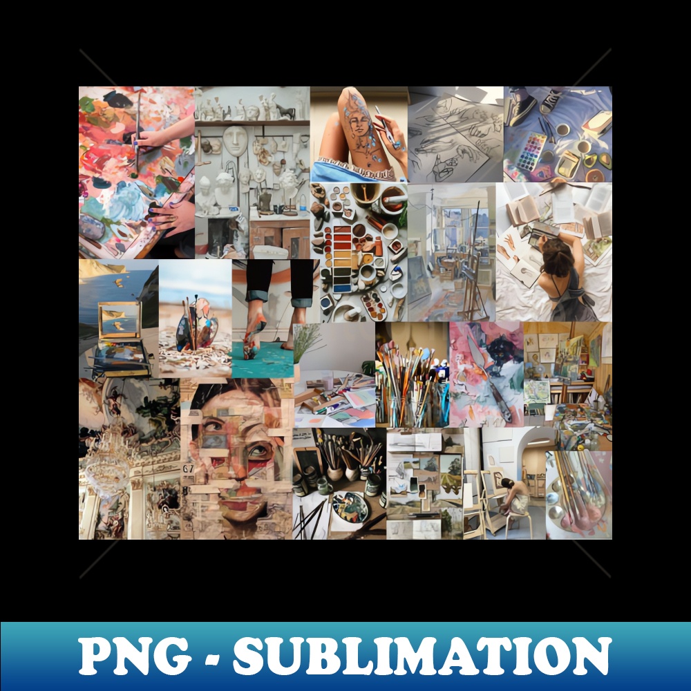 artist aesthetic collage - Exclusive PNG Sublimation Downloa - Inspire ...