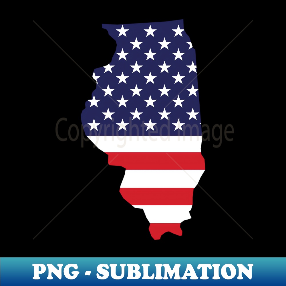 Illinois State Shape Flag Background - Instant Sublimation D | Inspire ...