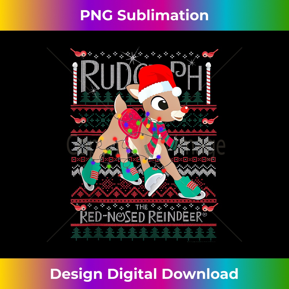 Funny Cute Rudolph The Red Nosed Reindeer Christmas tree Tan - Inspire ...