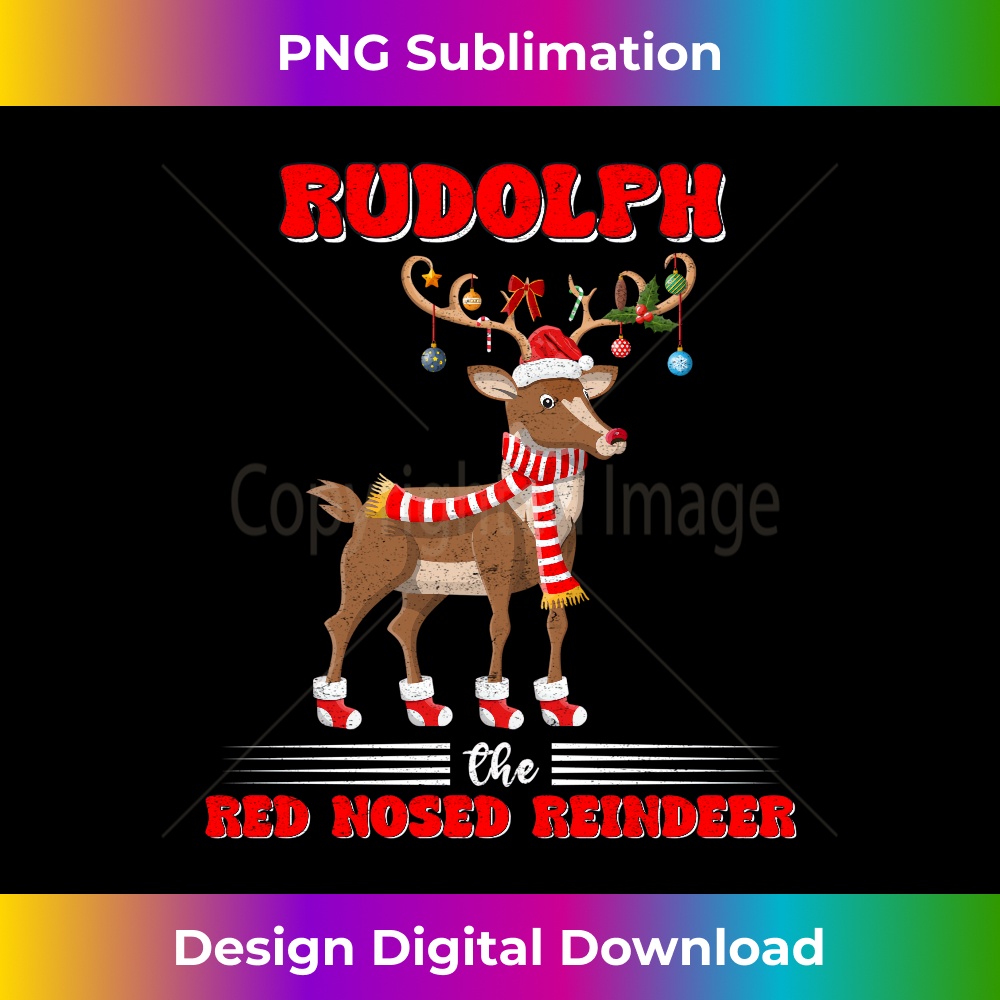 Rudolph Red nosed Reindeer Long Sl - Artisanal Sublimation P - Inspire ...