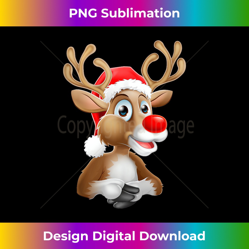 Christmas Rudolf Red Nose Reindeer Tank - Sublimation-Optimi - Inspire ...
