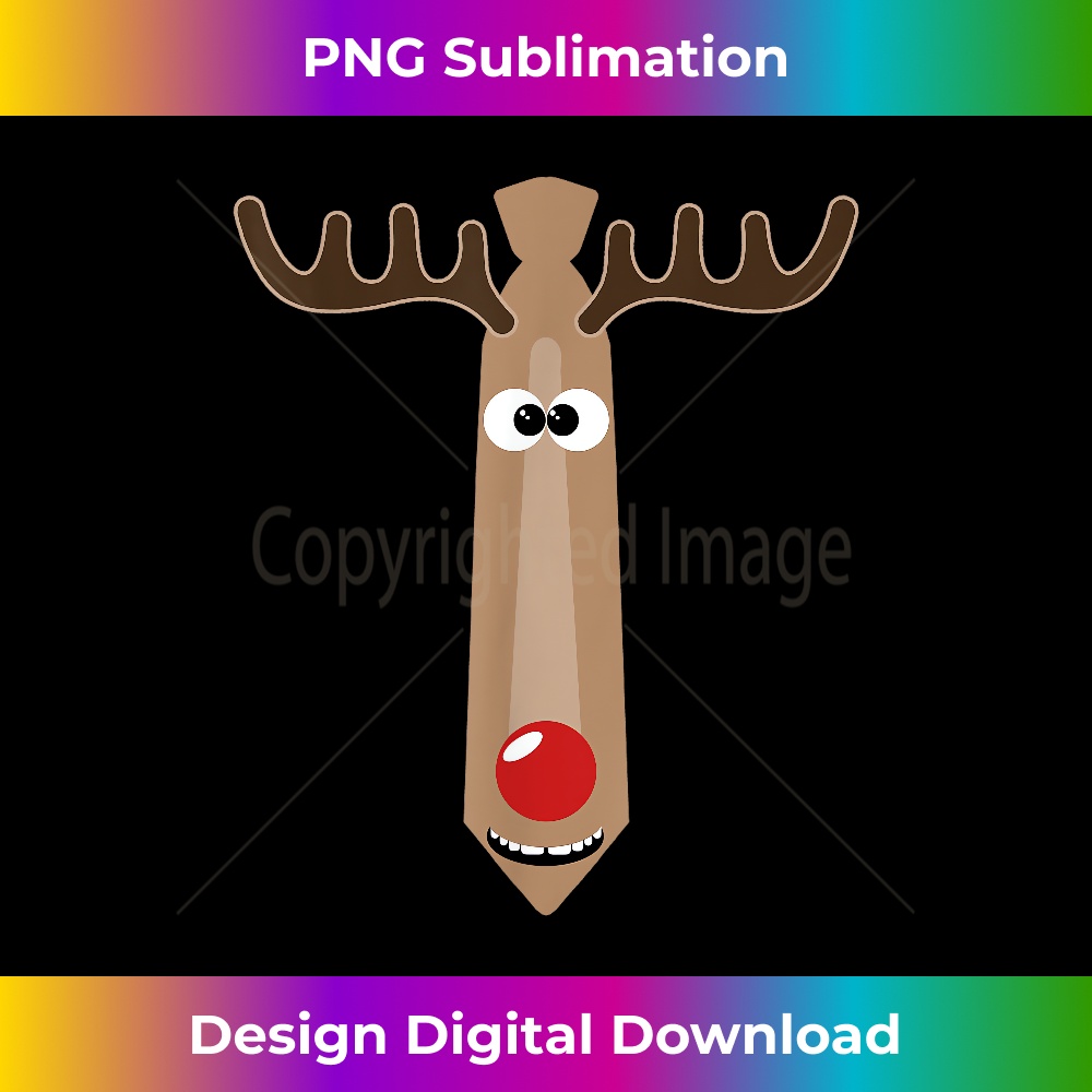 Funny Cute Rudolph Red Nosed Reindeer Christmas Tie Gra - Lu - Inspire ...