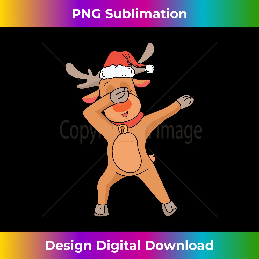 Dabbing Rudolph the Red Nosed Reindeer Fun Festive Long Sl - - Inspire ...