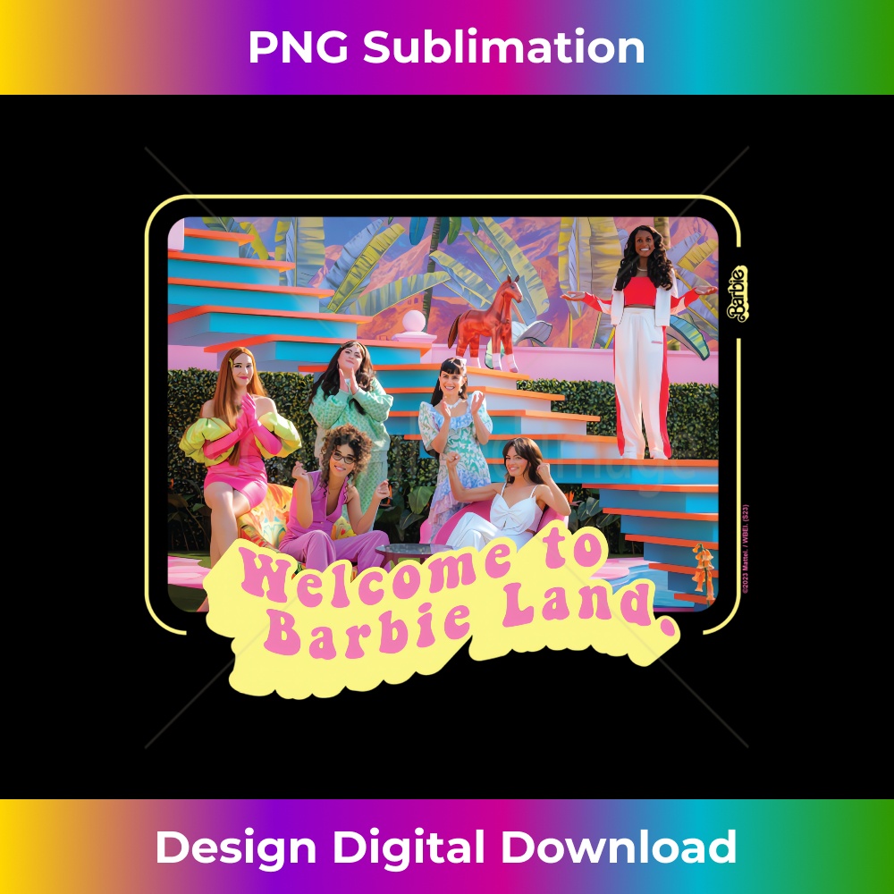 Barbie The Movie Barbie Land Long Sl - Sleek Sublimation PNG - Inspire ...