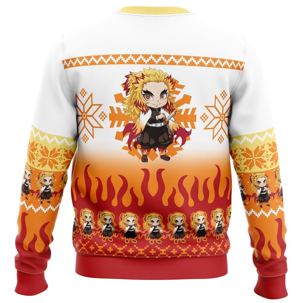 Chibi Christmas Kyojuro Rengoku Demon Slayer Ugly Hoodie 3D - Inspire ...