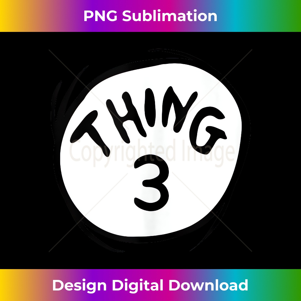 Dr. Seuss Thing 3 Emblem Tank - Urban Sublimation PNG Design | Inspire ...