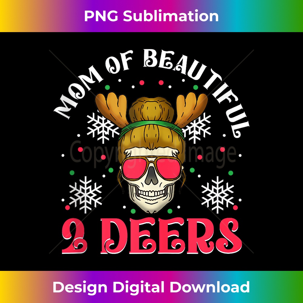 Christmas Skull Reindeer Tank - Edgy Sublimation Digital Fil - Inspire ...