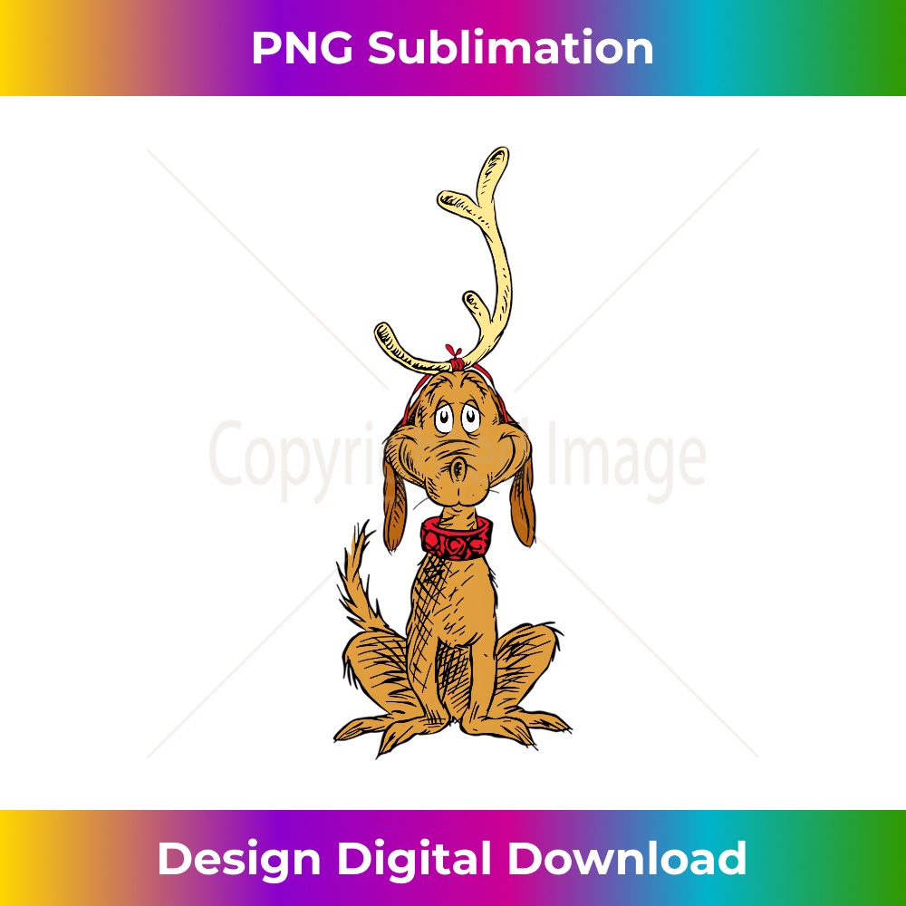 Dr. Seuss Reindeer Max Long Sl - Deluxe PNG Sublimation Down - Inspire ...