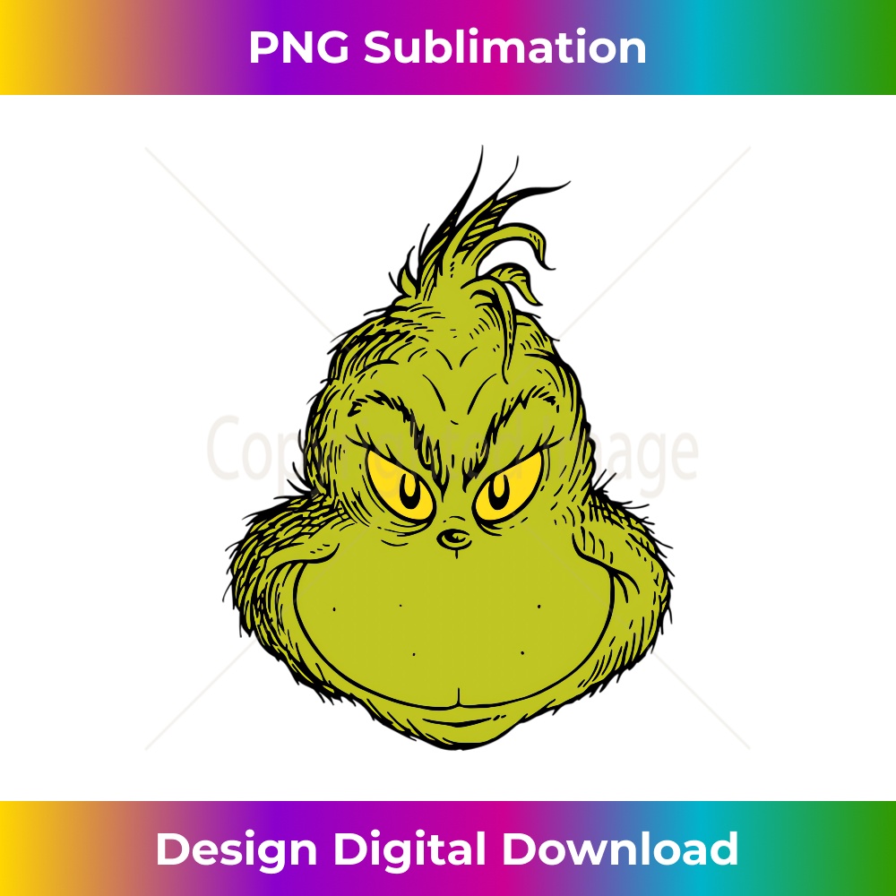 Dr. Seuss Classic Grinch Face Long Sl - Bohemian Sublimation | Inspire ...
