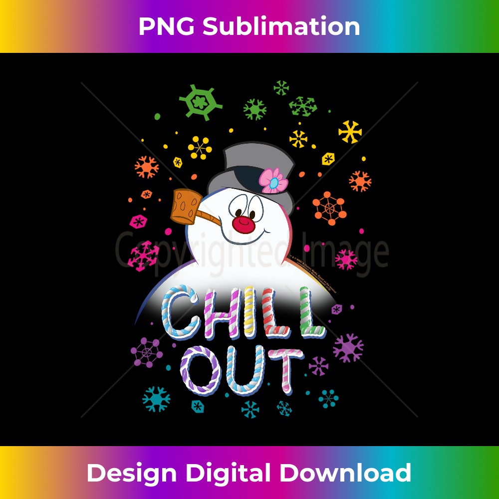 Frosty The Snowman Chill Out Portrait Long Sl - Crafted Subl - Inspire ...