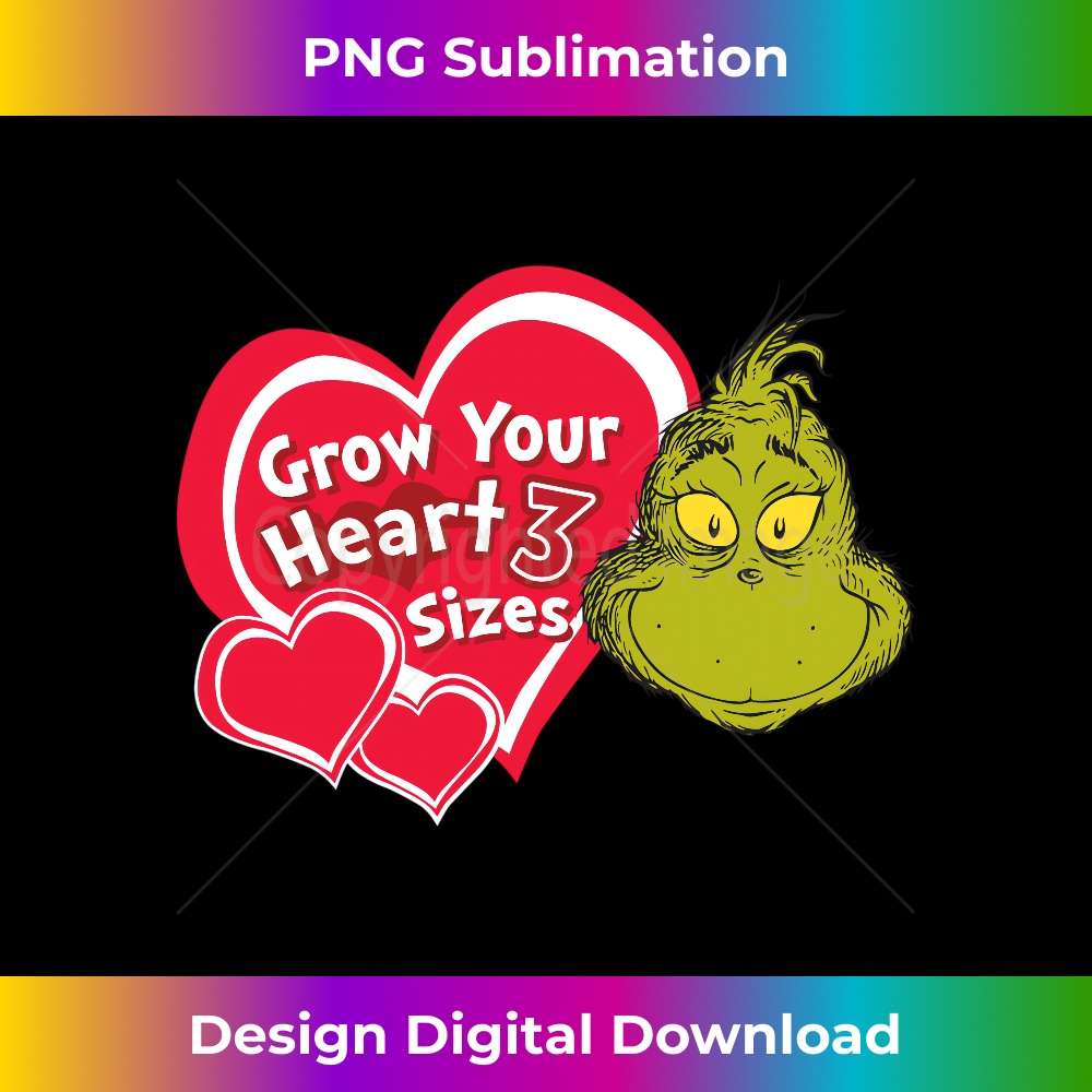 Dr. Seuss Grinch Grow Your Heart Long Sl - Urban Sublimation | Inspire ...