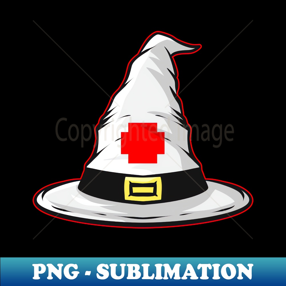 Witch Hat With Cross In Red On It Wonderhealer Halloween - U | Inspire ...