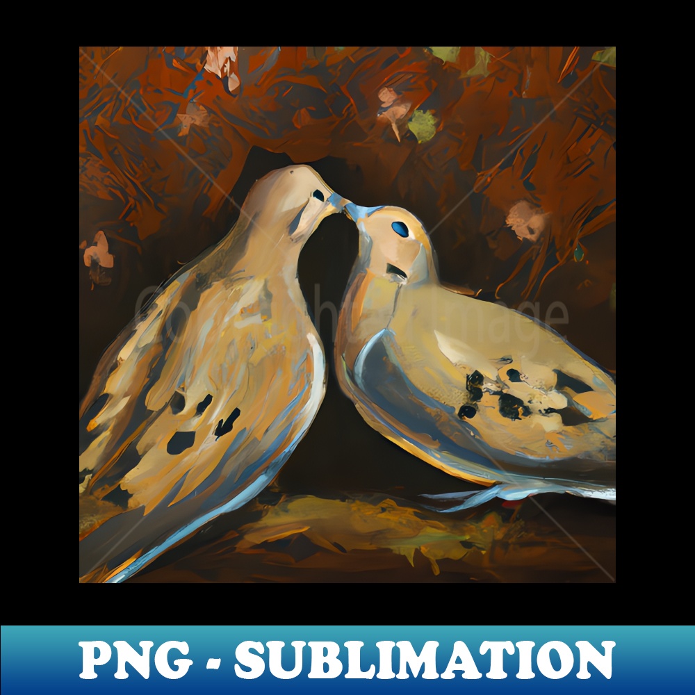 Kissing Mourning Doves Painting - High-Quality PNG Sublimati | Inspire ...