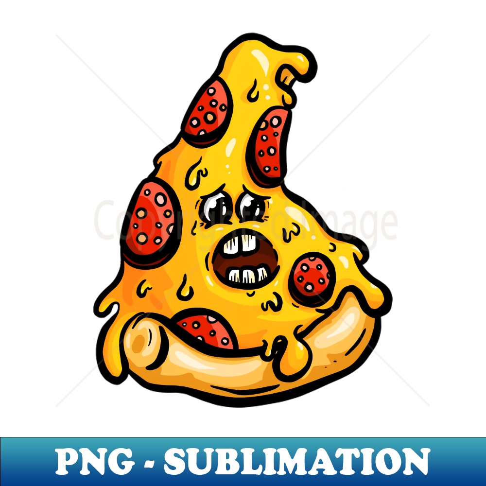 Freaked Out Cartoon Pepperoni Pizza Slice Logo - PNG Transpa | Inspire ...