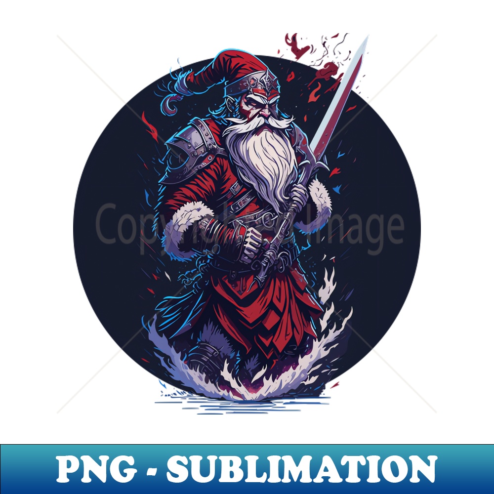 Evil Santa Claus Medieval Warrior from the Shadows Wielding | Inspire ...