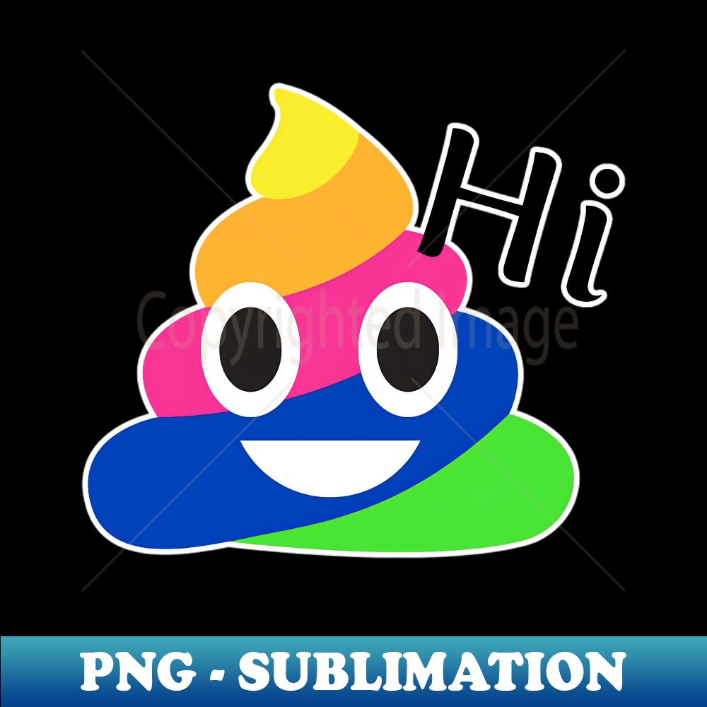 kids funny poo poo head - PNG Transparent Sublimation File - | Inspire Uplift