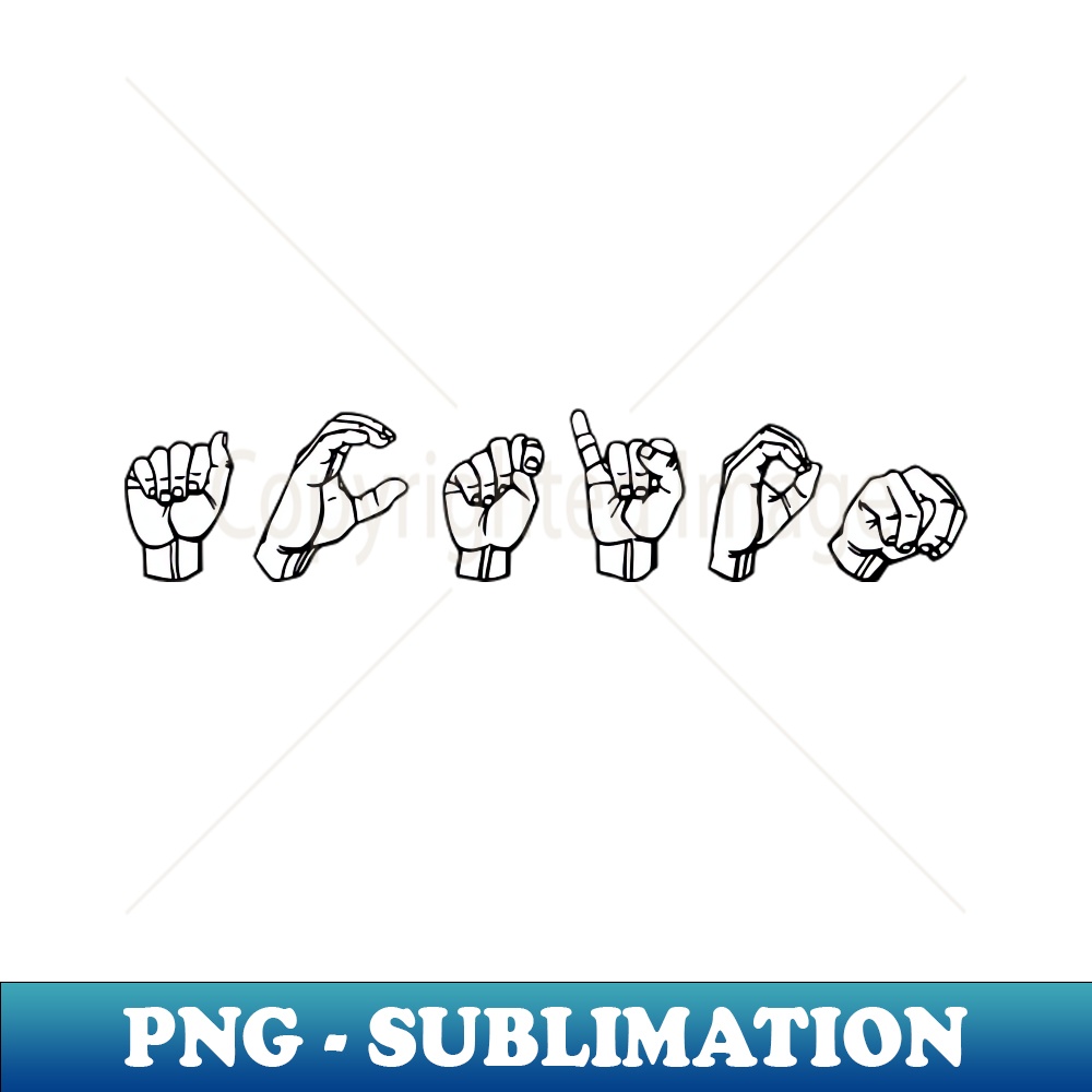ACTION ASL Sign Language Design - Modern Sublimation PNG Fil | Inspire ...