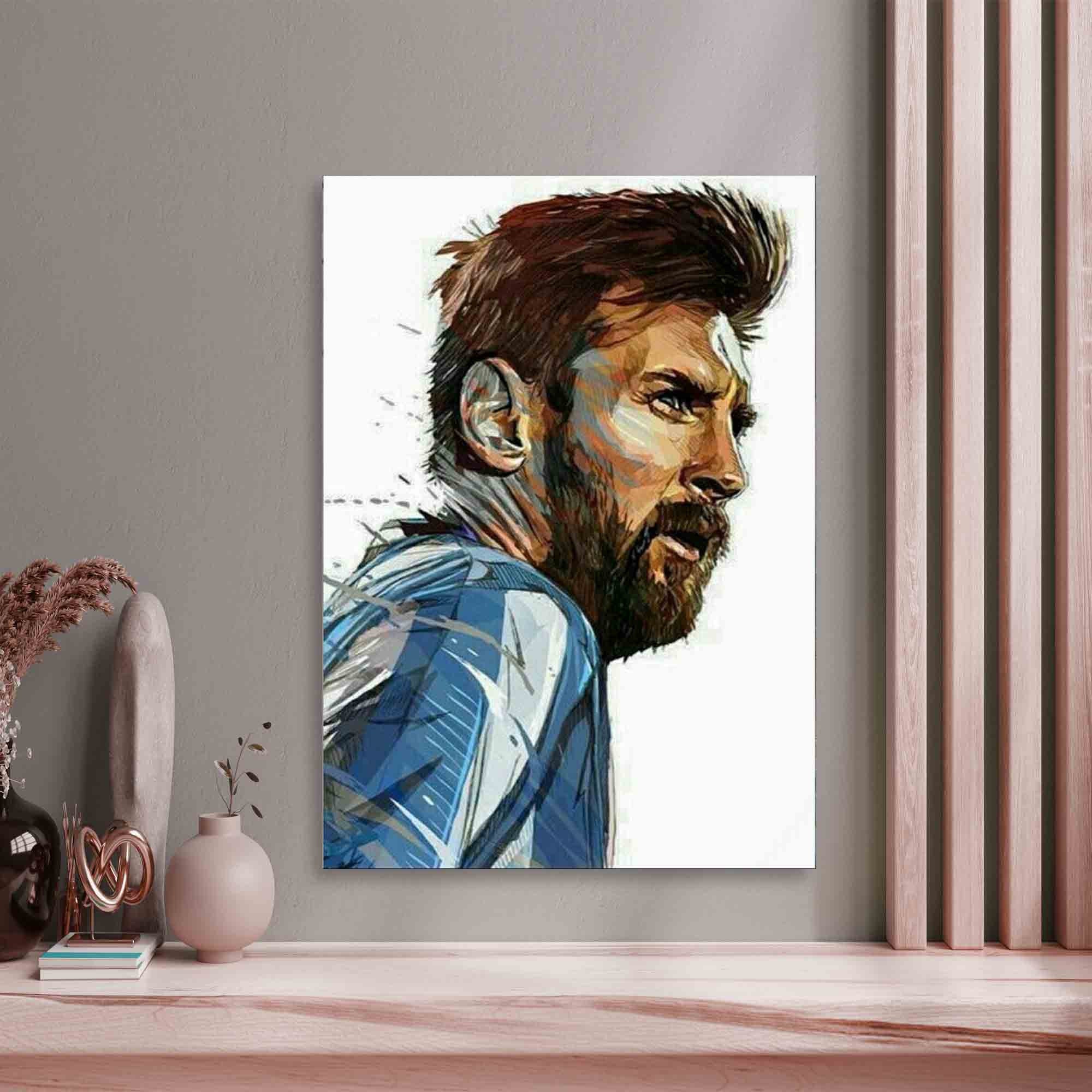 Wall art Lionel Messi World Cup Poster Canvas Wall Art, Mes - Inspire ...