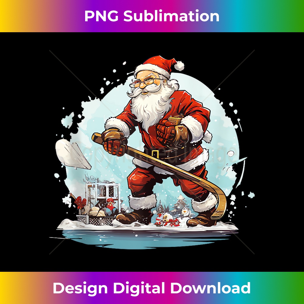 Christmas Santa Claus Hockey Xmas Tank - Minimalist Sublimat - Inspire ...