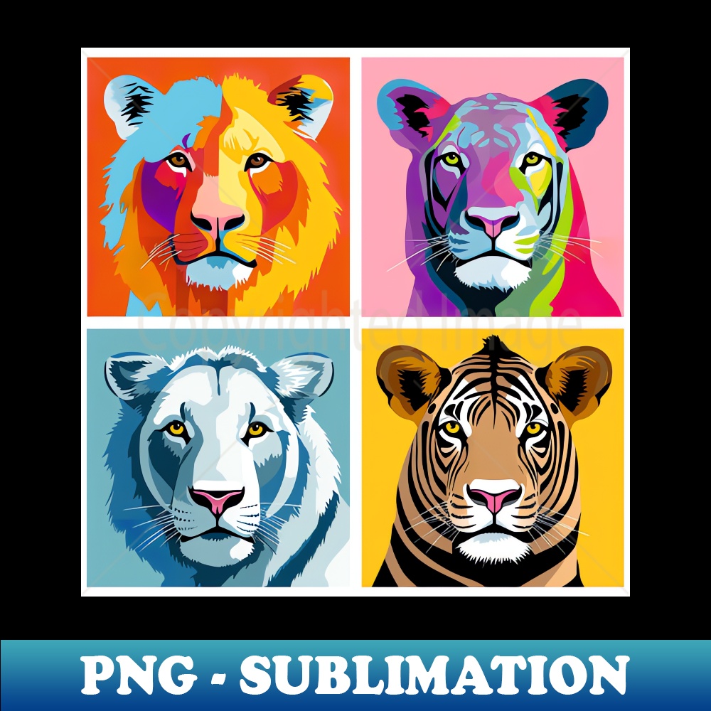 Big Cat Pop Art - Professional Sublimation Digital Download | Inspire ...