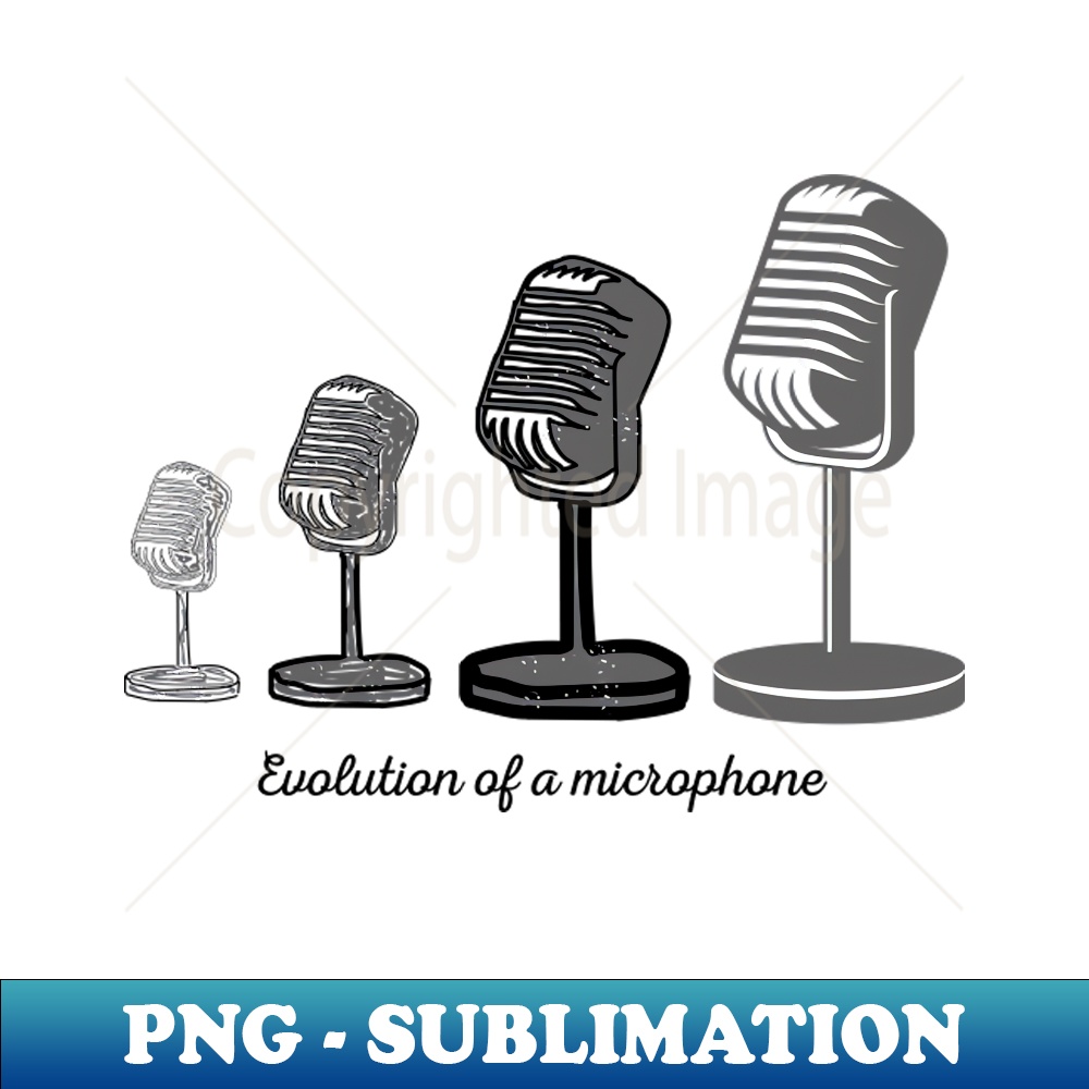 hand drawn microphone evolution - High-Resolution PNG Sublim - Inspire ...
