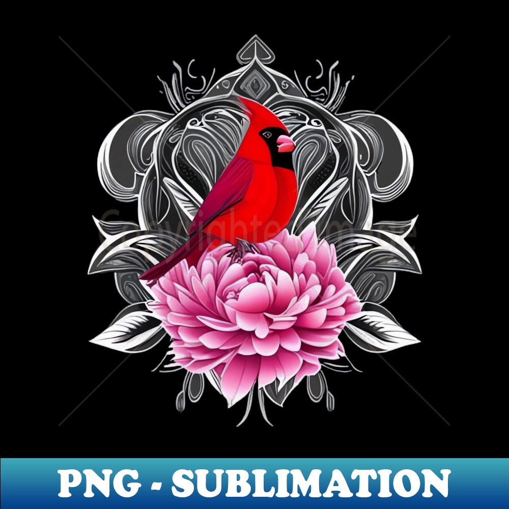 Cardinal Bird With Peony Color Indiana State Tattoo Art - Pr | Inspire ...