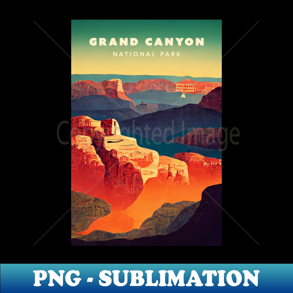 Grand Canyon National Park Retro - High-Resolution PNG Subli | Inspire ...
