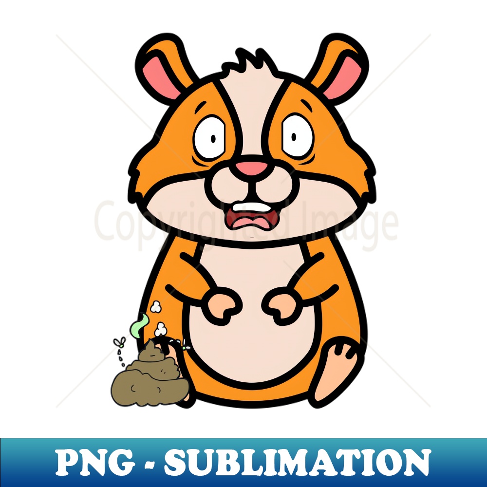 Funny hamster smells stinky poo poo - Retro PNG Sublimation | Inspire Uplift