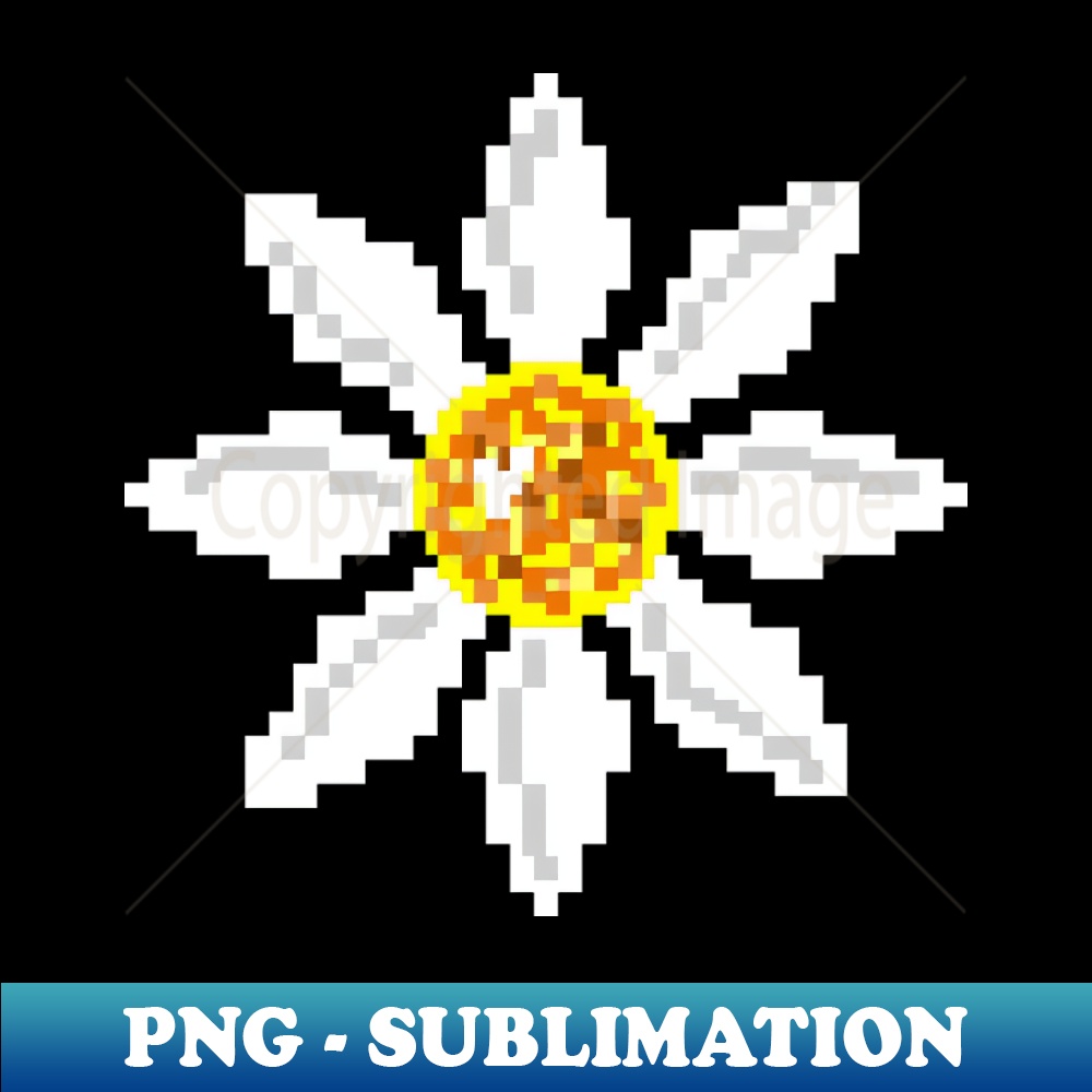 DAISY FLOWER PIXEL ART - High-Resolution PNG Sublimation Fil - Inspire ...