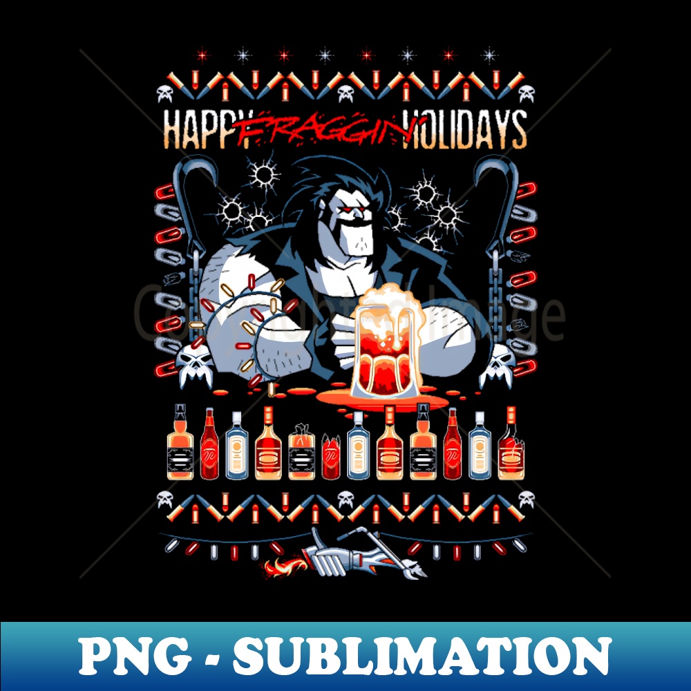Happy Fraggin Holidays - PNG Transparent Sublimation Design - Inspire ...