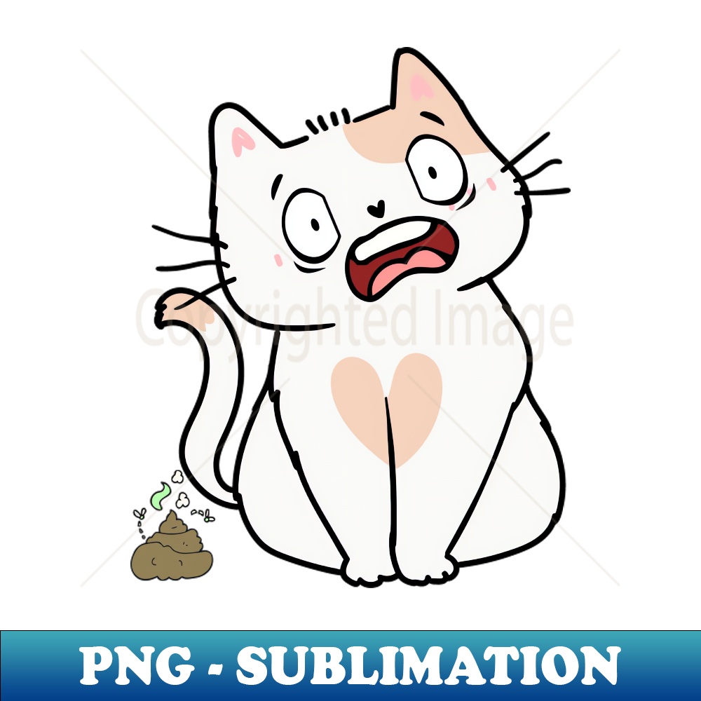 Funny persian cat smells poo poo - PNG Transparent Sublimati | Inspire Uplift