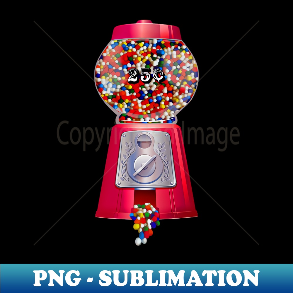Retro Candy Gum Ball Machine - Aesthetic Sublimation Digital | Inspire ...