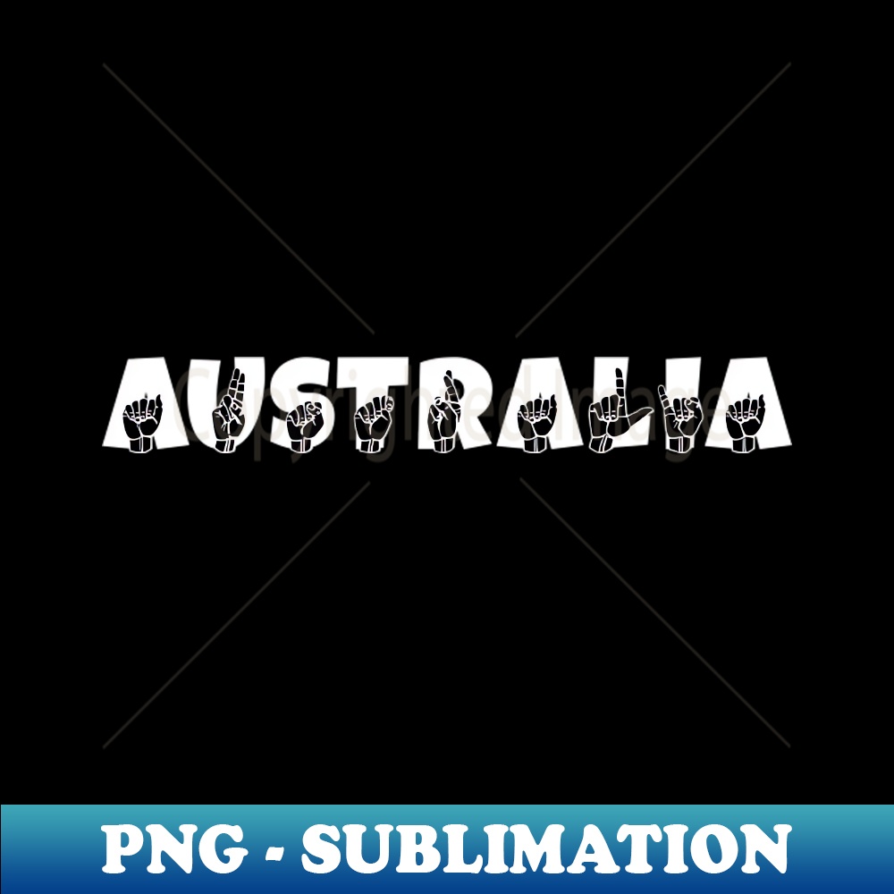 AUSTRALIA ASL Sign Language Design - PNG Transparent Digital | Inspire ...