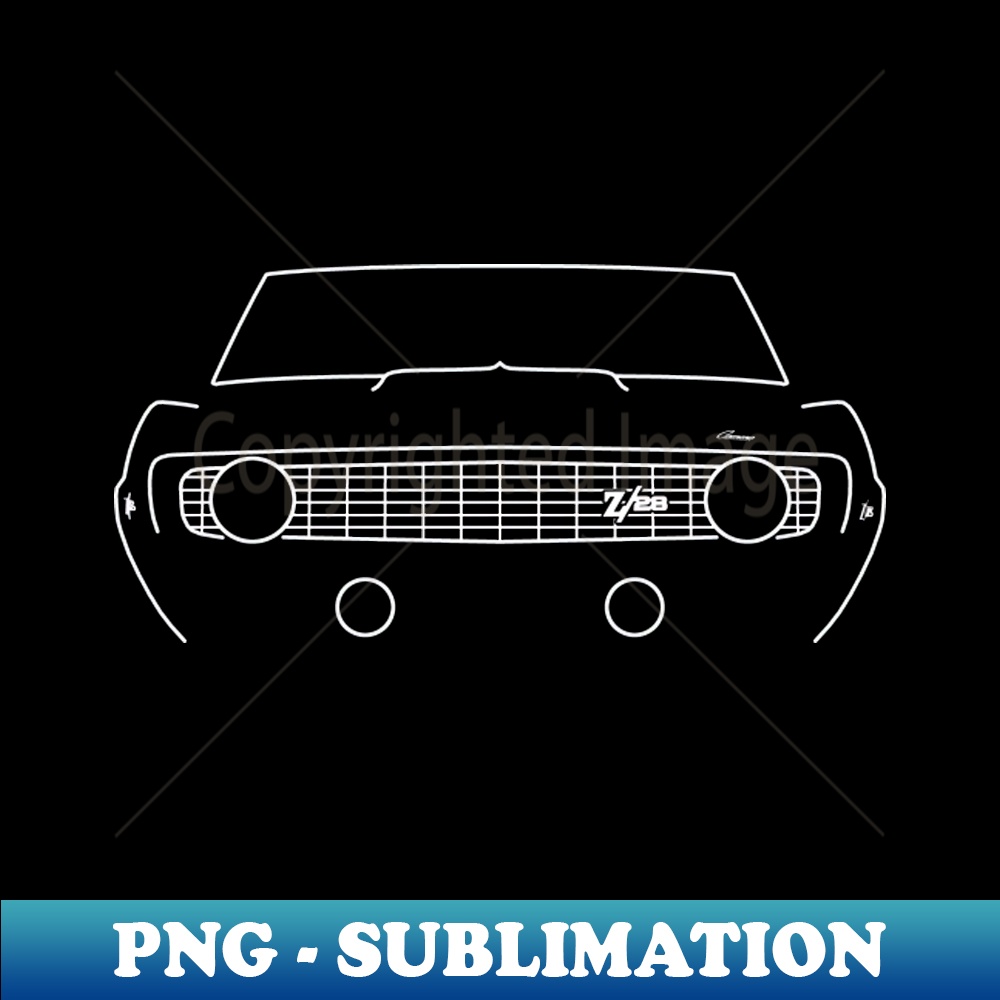 1969 Camaro Z28 classic American muscle car outline line dra | Inspire ...