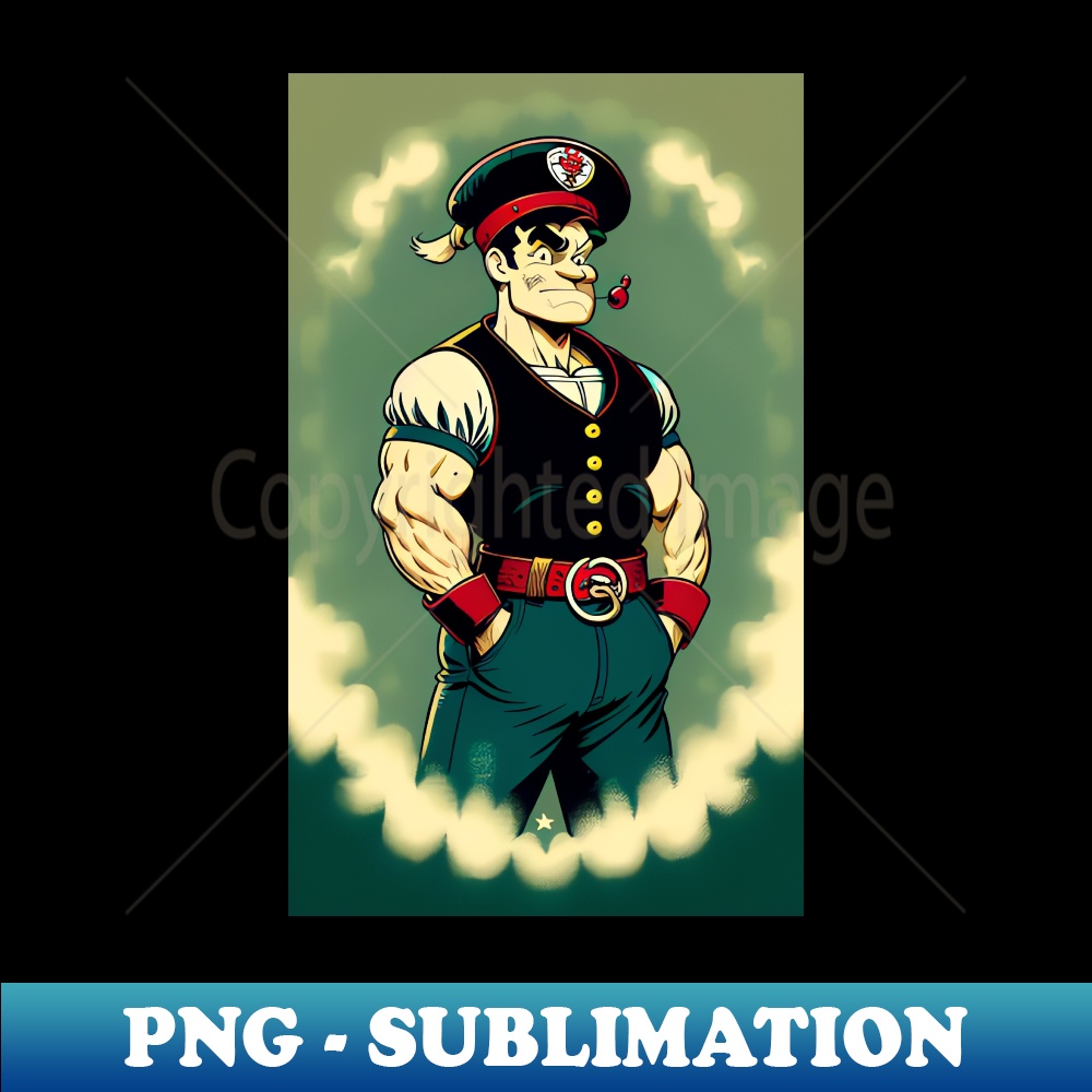 Strong sailor smoking pipe in vintage cartoon - Trendy Subli | Inspire ...