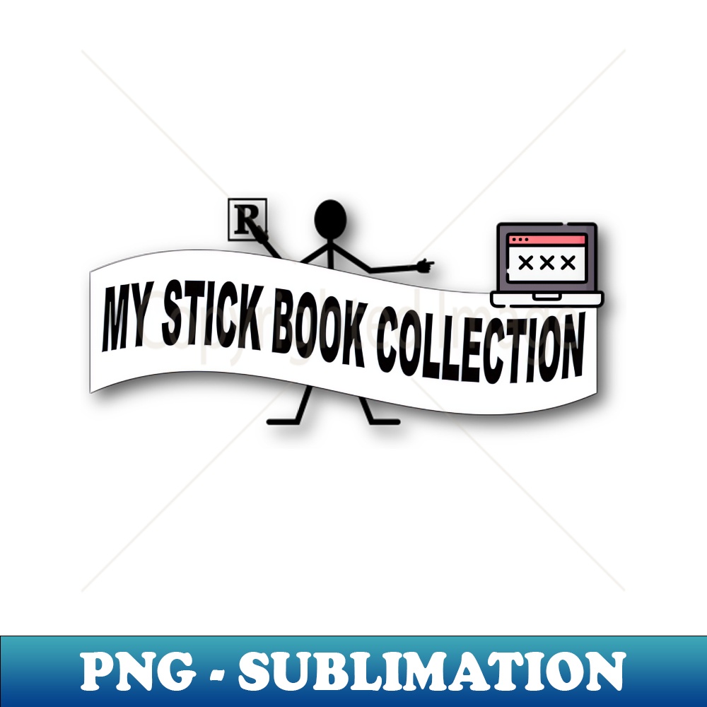 My Stick Book Collection Label - Decorative Sublimation PNG | Inspire ...