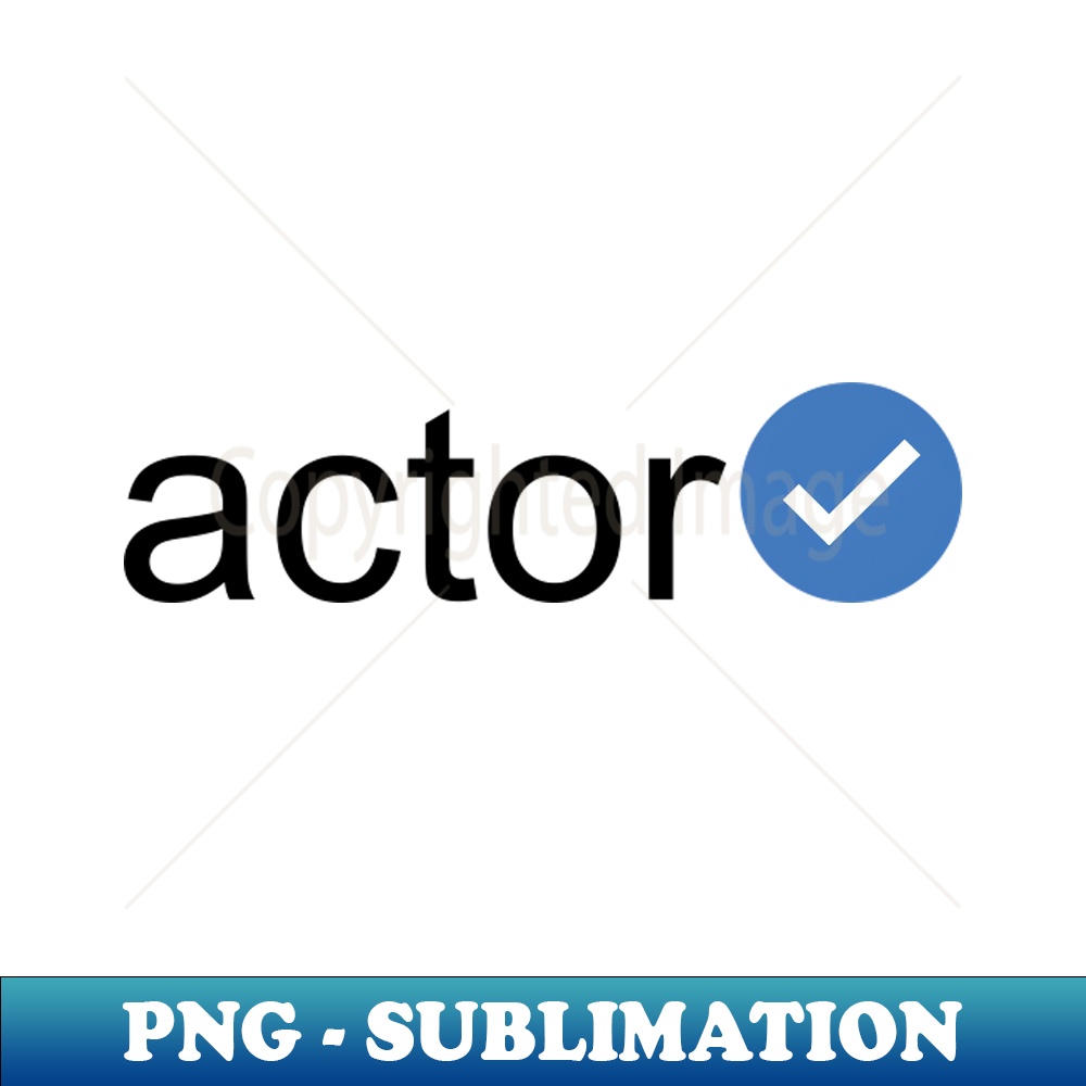 Verified Actor Black Text - Aesthetic Sublimation Digital Fi | Inspire ...