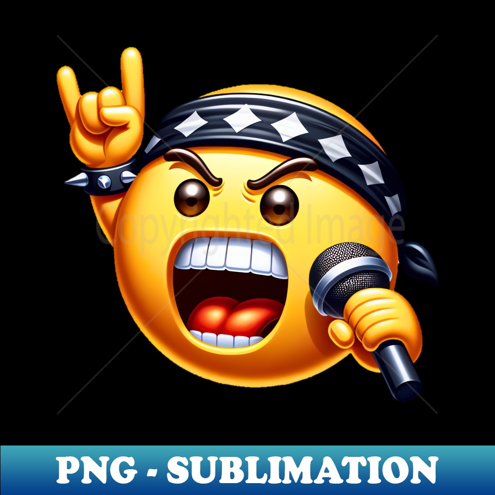 Rock Out With This Emoji A Hilarious Rock Singer Emoticon T - Inspire ...
