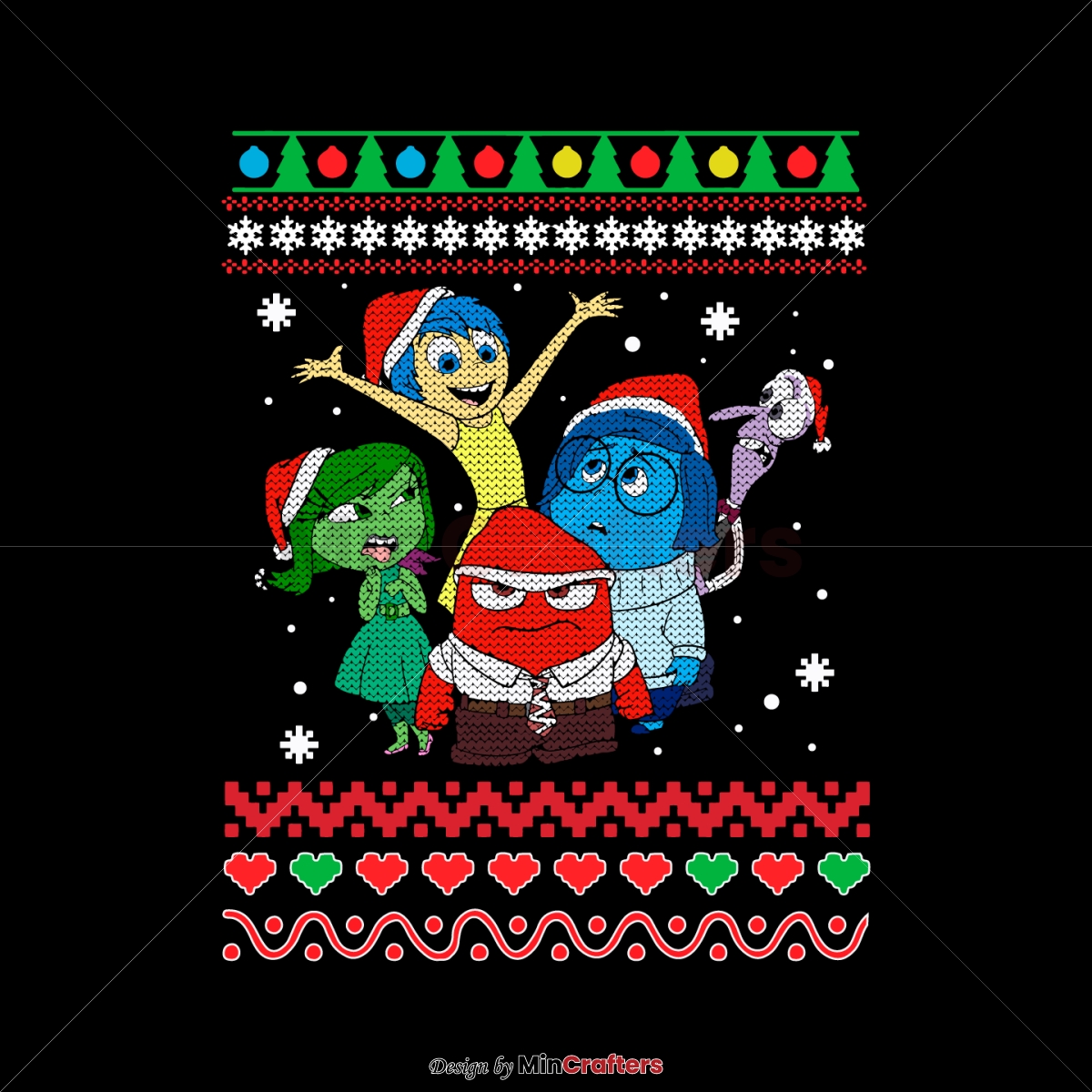 Disney Inside Out Characters Cute Christmas SVG Cricut Files | Inspire ...