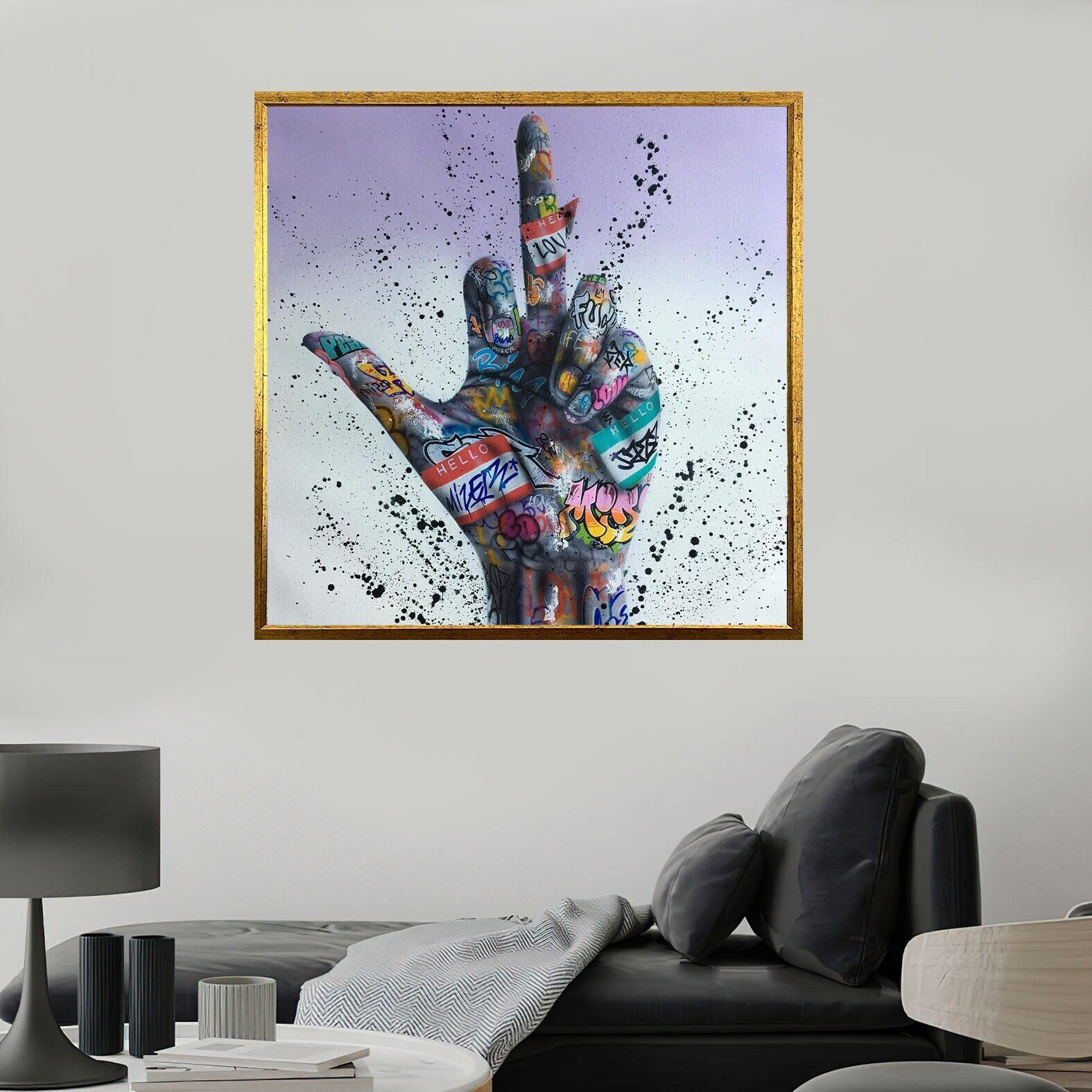 tattooed hand canvas print art, hand pulling motion canvas w | Inspire ...