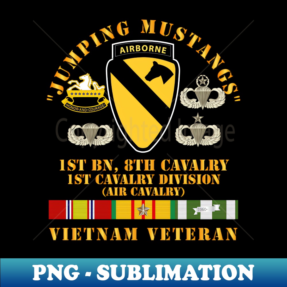 Jumping Mustangs - 1st Bn 8th Cav 1st Cav - w VN SVC - Decor | Inspire ...