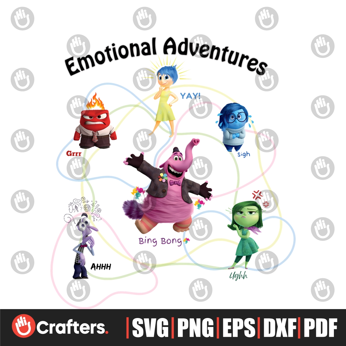 Emotional Adventures Inside Out Characters PNG Download - Inspire Uplift