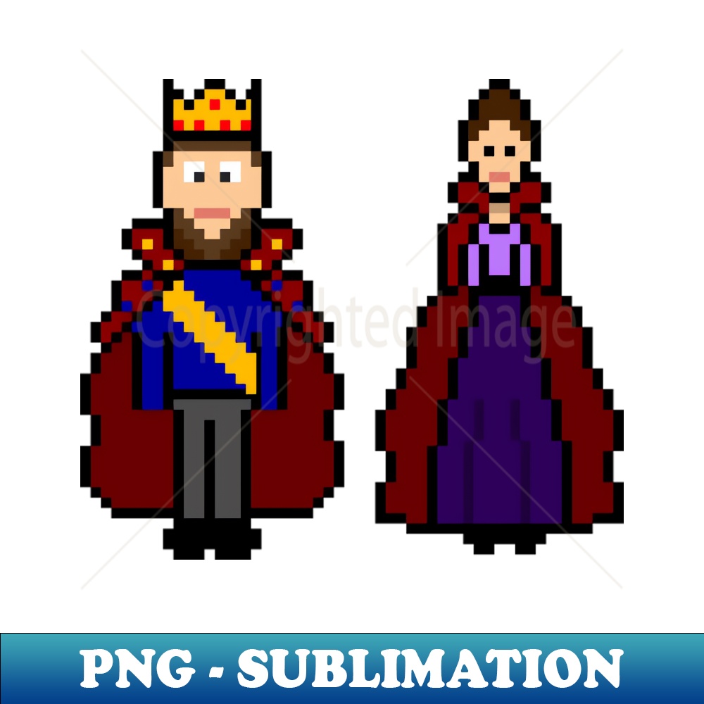 King and Queen - pixel art - Aesthetic Sublimation Digital F | Inspire ...